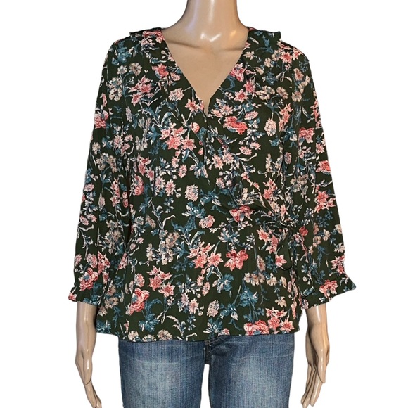 Design Lab Lord & Taylor | Tops | Lord Taylor Design Lab Floral Wrap ...